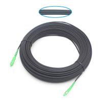China Outdoor 2*5.0mm FTTH SC APC Flat Drop Patch Cord Singlemode With Balck Jacket for sale