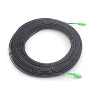 China Outdoor 2*5.0mm FTTH SC APC Flat Drop Patch Cord Singlemode With Balck Jacket for sale