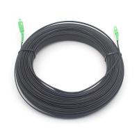 China Outdoor 2*5.0mm FTTH SC APC Flat Drop Patch Cord Singlemode With Balck Jacket for sale