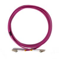 China Multimode Duplex LC UPC To LC UPC OM4 Optic Fiber Patch Cord 3.0mm for sale