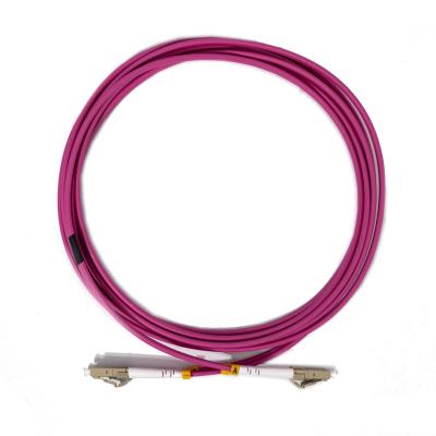 China Multimode Duplex LC UPC To LC UPC OM4 Optic Fiber Patch Cord 3.0mm for sale