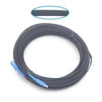 China 2.0*5.0mm 1FO SC UPC To SC UPC FTTH Flat Drop Patch Cord G675A1 With Black Jacket for sale