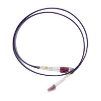 China Purple LC UPC To LC UPC Duplex Patch Cord Optical Fiber MM, OM4, 3.0mm for sale