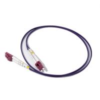 China Purple LC UPC To LC UPC Duplex Patch Cord Optical Fiber MM, OM4, 3.0mm for sale