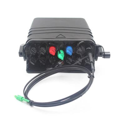 China FTTX Balck Pre-connectorized Fiber Terminal Waterproof Boxes FAT Network Access for sale