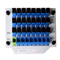 China 1:32 1.5m Fiber Optic PLC Splitter SC UPC Cassette Type in EPON BPON and GPON network for sale