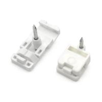 China Steel Nail Ftth Plastic Drop Wire Fiber Cable Clip White And Black Color for sale