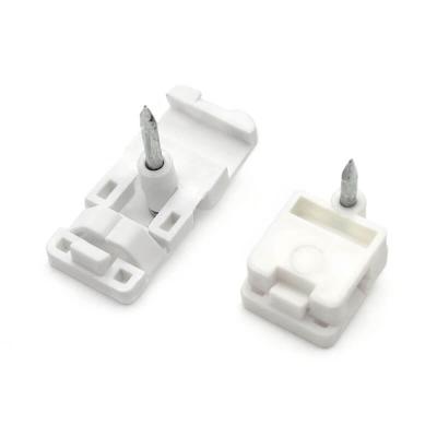 China Steel Nail Ftth Plastic Drop Wire Fiber Cable Clip White And Black Color for sale