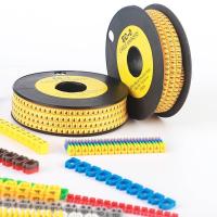 China PVC Yellow Or Black Cable Markers In 1000pcs A Roll for sale