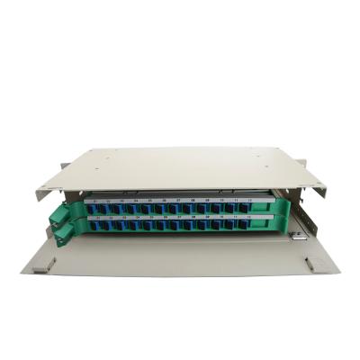 China 2U 19 Inch 12/24 Core Full Box Fiber Optic Distribution Frame Patch Panel ODF for sale