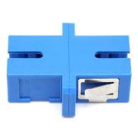 China SC UPC Simplex Fiber Optic Adapter with Flange 0.2dB Insertion Loss for sale
