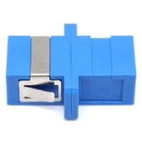 China SC UPC Simplex Fiber Optic Adapter with Flange 0.2dB Insertion Loss for sale