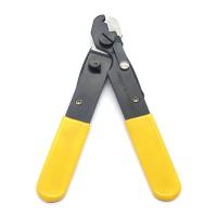China Yellow Handle Single Hole Wire Cutter Fiber Optical Cable Stripper for sale