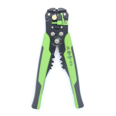 China Zinc Alloy Auto Wire Stripper with Green Handle 0.2-6mm2 Capacity for sale