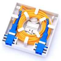 China 86 x 86 x 25 mm Fiber Optic Termination Wall Socket with 4 Cores and Fire Resistance UL94-0 for sale