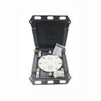 China Mini Square Type Fiber Optic Splice Closure Box 2 In 2 Out for 12-24 Cores with ABS+PC Material for sale