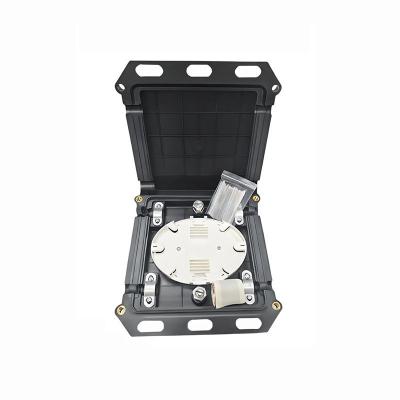 China Mini Square Type Fiber Optic Splice Closure Box 2 In 2 Out for 12-24 Cores with ABS+PC Material for sale