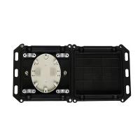 China Mini Square Type Fiber Optic Splice Closure Box 2 In 2 Out for 12-24 Cores with ABS+PC Material for sale