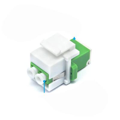 China LC APC Duplex Keystone Adapter with Inner Shutter, 0.2dB Insertion Loss, and >1000 Matings Durability Fiber Optic Coupler for sale