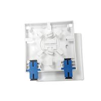 China 86*86mm Wall Mounted Faceplate 2 Ports With SC/UPC  Adapter Fiber Optic Termination Box for sale