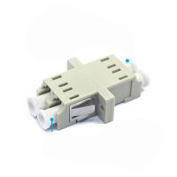 China Grey LC PC Multimode Duplex Adapter with Flange for sale