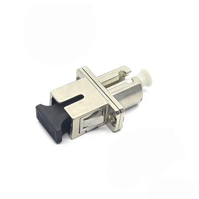 China SC UPC to LC UPC Simplex Fiber Optic Adapter in Metal Case with Flange, 0.2dB Insertion Loss, 500 Cycle Durability for sale
