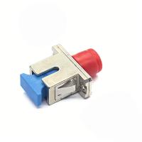 China 0.2dB Insertion Loss SC UPC to FC UPC Fiber Optic Adapter in Metal Case with Flange for sale