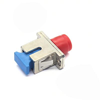 China 0.2dB Insertion Loss SC UPC to FC UPC Fiber Optic Adapter in Metal Case with Flange for sale