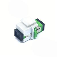 China Waterproof SC APC to SC APC Simplex Keystone Fiber Optic Adapter with 0.2dB Insertion Loss and 500 Cycle Durability for sale