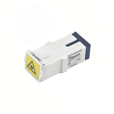 China Fiber Optic SC Adapter with Flip Auto Shutter, 0.2 dB Insertion Loss, and 500 Cycle Durability for sale