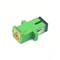 China Telecommunications Fiber Optic SC APC Adapter with Flip Auto Shutter 0.2dB Insertion Loss and 500 Cycle Durability for sale