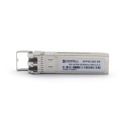 China 25G SR 850nm 100m SFP28 Optical Transceiver Module 25.78 Gbps Bit Rate For Data Center Networking for sale