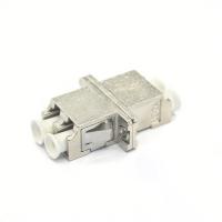 China Metal Case LC UPC Duplex Optic Fiber Adapter with Flange for sale