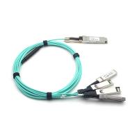 China 1~70m OM3 100G QSFP28 To 4×25G SFP28 AOC Active Optical Breakout Cable for sale