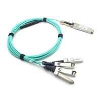 China 1~70m OM3 100G QSFP28 To 4×25G SFP28 AOC Active Optical Breakout Cable for sale