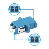 China LC UPC Duplex Fiber Optic Adapter with Flange for sale