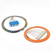China FTTH SC/LC/ST/FC Singlemode/Multi-mode 12-core Bundled Fiber Pigtail for sale