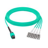 China PVC Single Mode 8~24 Fibers MPO to LC Fiber Optic Breakout Cable for sale