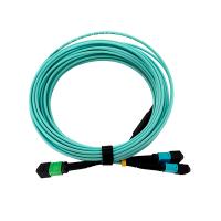 China MTP/MPO to MPO OM3/OM4/OM5 3.0mm Fiber Optic Trunk Cable with 8~44 Fibers for sale