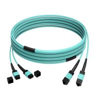China MTP/MPO to MPO OM3/OM4/OM5 3.0mm Fiber Optic Trunk Cable with 8~44 Fibers for sale