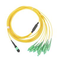 China 8 Cores Single Mode MPO to SC UPC Fiber Optic Breakout Cable Patch Cord for sale