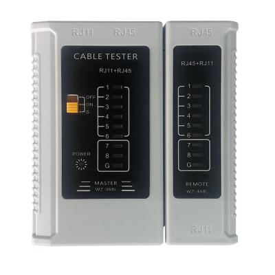 China ABS Plastic Cat5, Cat5e, Cat6, Cat6A, RJ45 RJ11 Network Cable Tester for sale