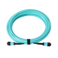 China 12/8/24 Fibers MPO to MPO OM3 Multimode Fiber Optic Patch Cord for sale