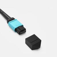 China 8/12/16/24 Cores Multimode MPO/MPT OM3/OM4 to LC Breakout Fiber Optic Patch Cord for sale
