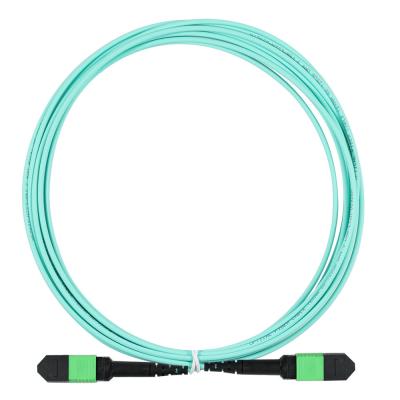 China LSZH OM4/OM3 MPO-MPO Multimode Female  Fiber Optic Patch Cord for sale