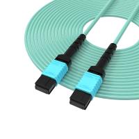 China LSZH OM4/OM3 MPO-MPO Multimode Female  Fiber Optic Patch Cord for sale