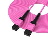 China LSZH OM4/OM3 MPO-MPO Multimode Female  Fiber Optic Patch Cord for sale