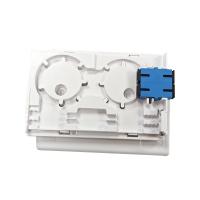 China FTTH Flame Retardant ABS 1 Port SC Duplex Fiber Optic Terminal Socket with Built-in Fiber Coiling Tray for sale
