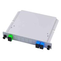 China Single Mode PLC Splitter with 1×4 1×8 1×16 1×32 Split Ratios and SC UPC Connector in Metal Card Shell for sale
