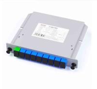 China Single Mode PLC Splitter with 1×4 1×8 1×16 1×32 Split Ratios and SC UPC Connector in Metal Card Shell for sale